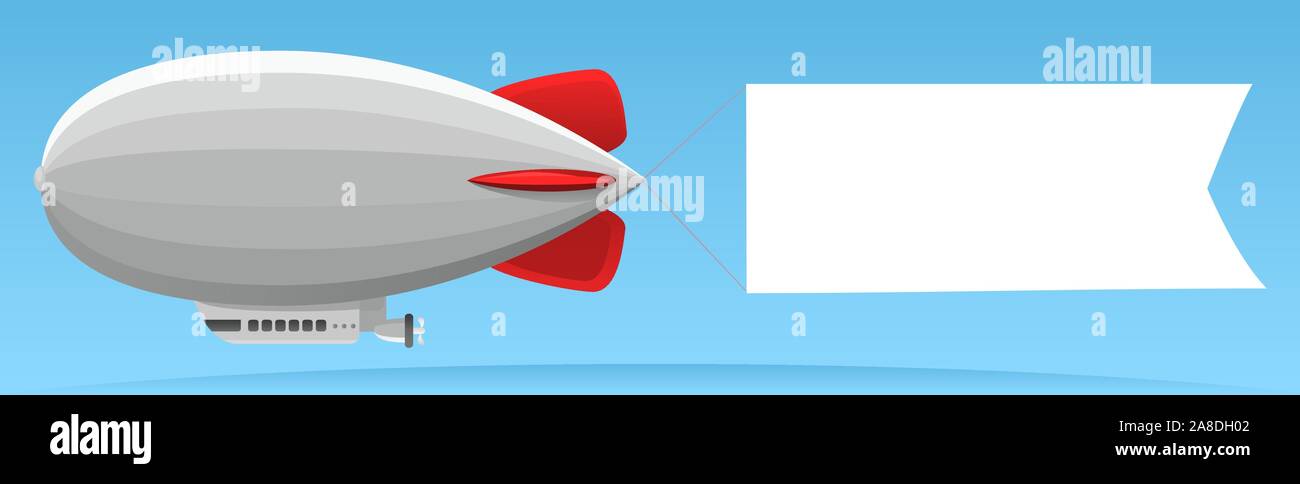 Aerial advertising zeppelin illustration Stock Vector Image & Art - Alamy
