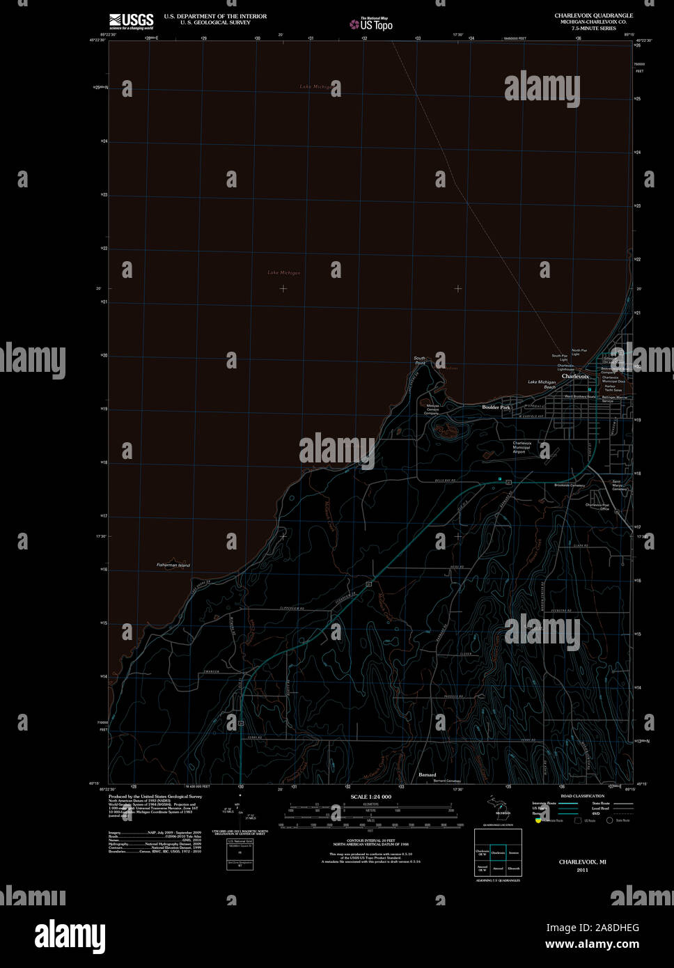 Map of charlevoix hi-res stock photography and images - Alamy