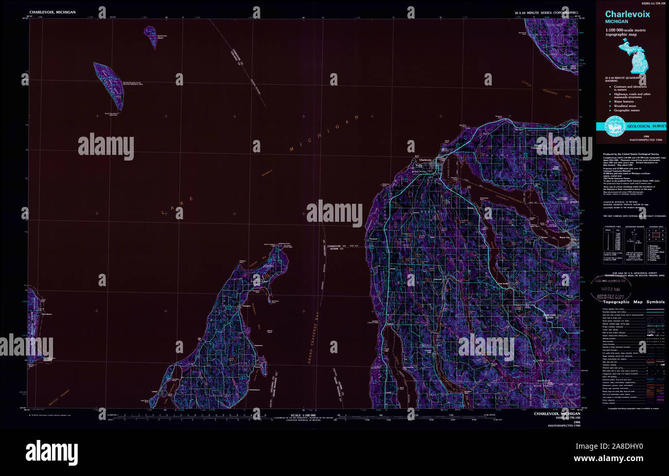 Charlevoix map hi-res stock photography and images - Alamy