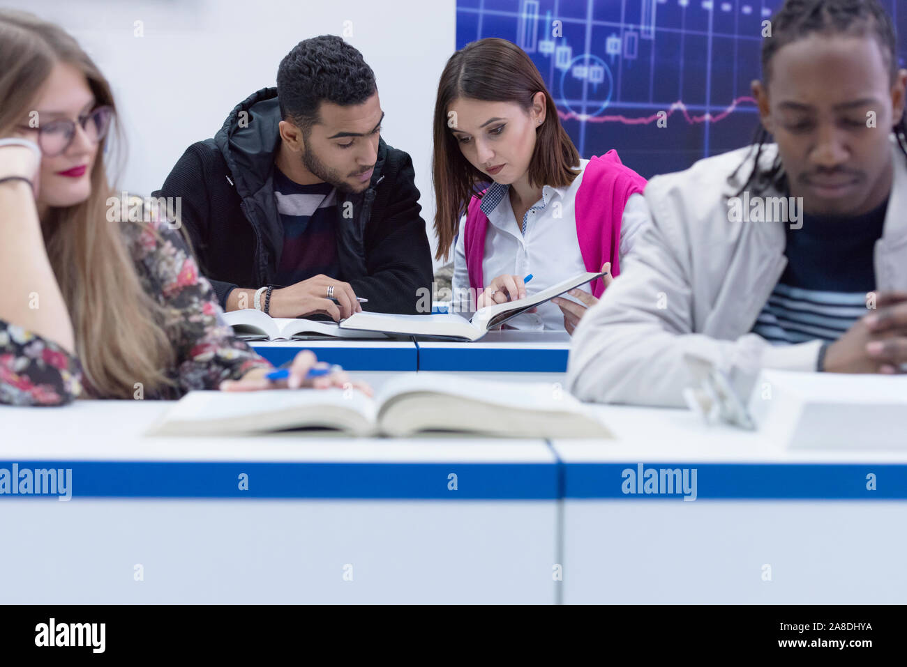 University mixed race Students, african, american and european during ...