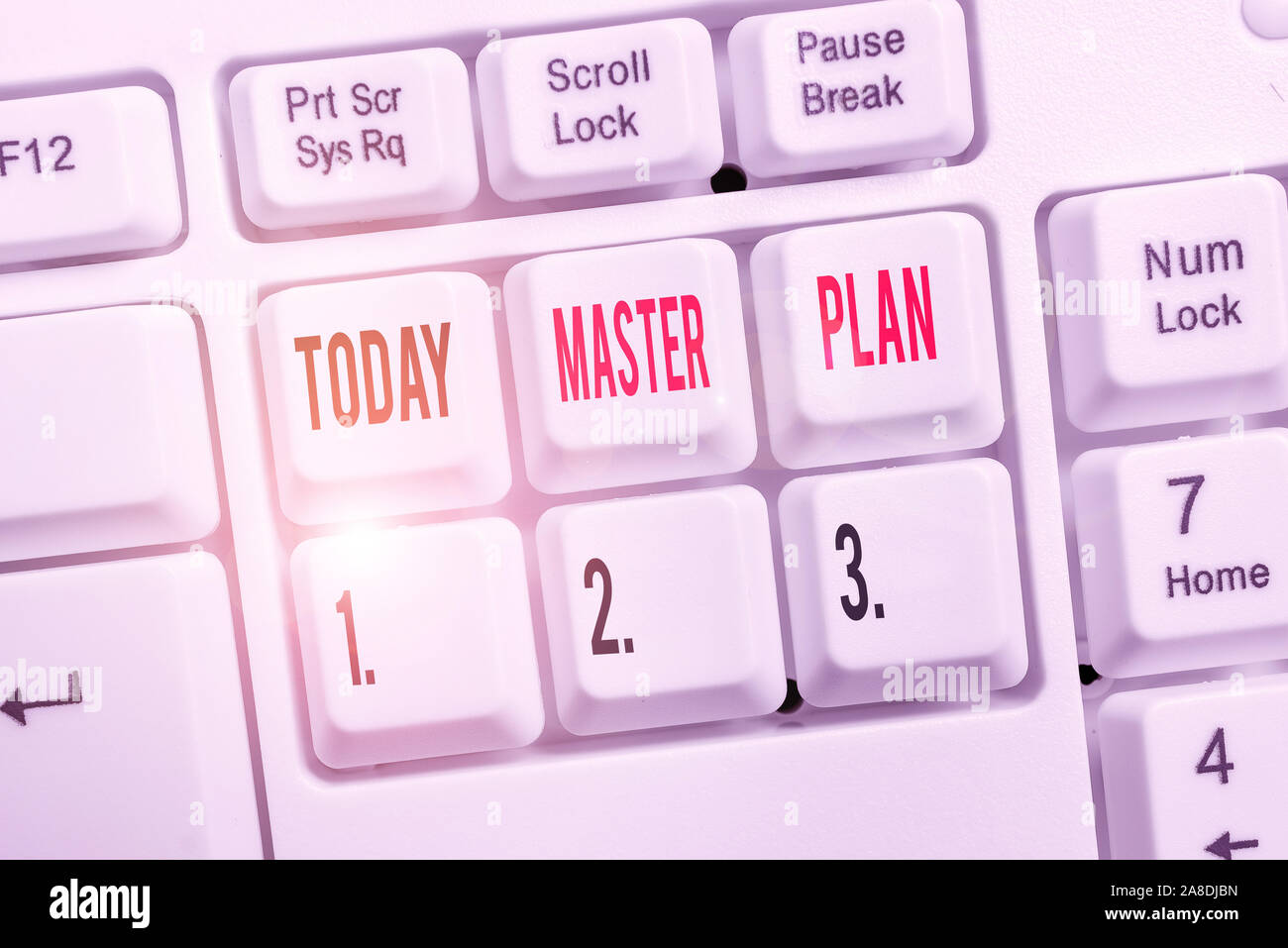 Writing note showing Master Plan. Business concept for dynamic longterm ...