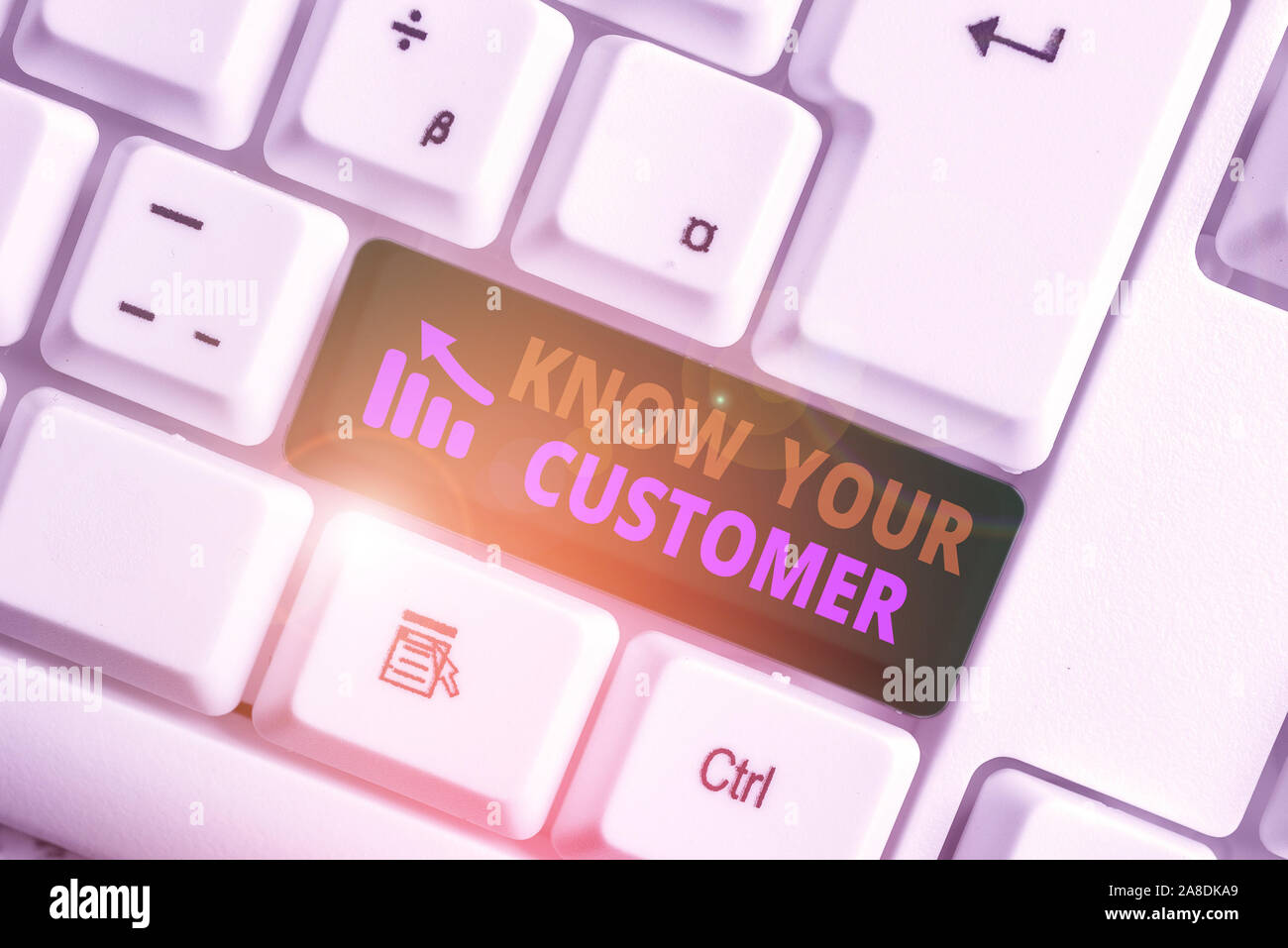 Writing Note Showing Know Your Customer Business Concept For Marketing