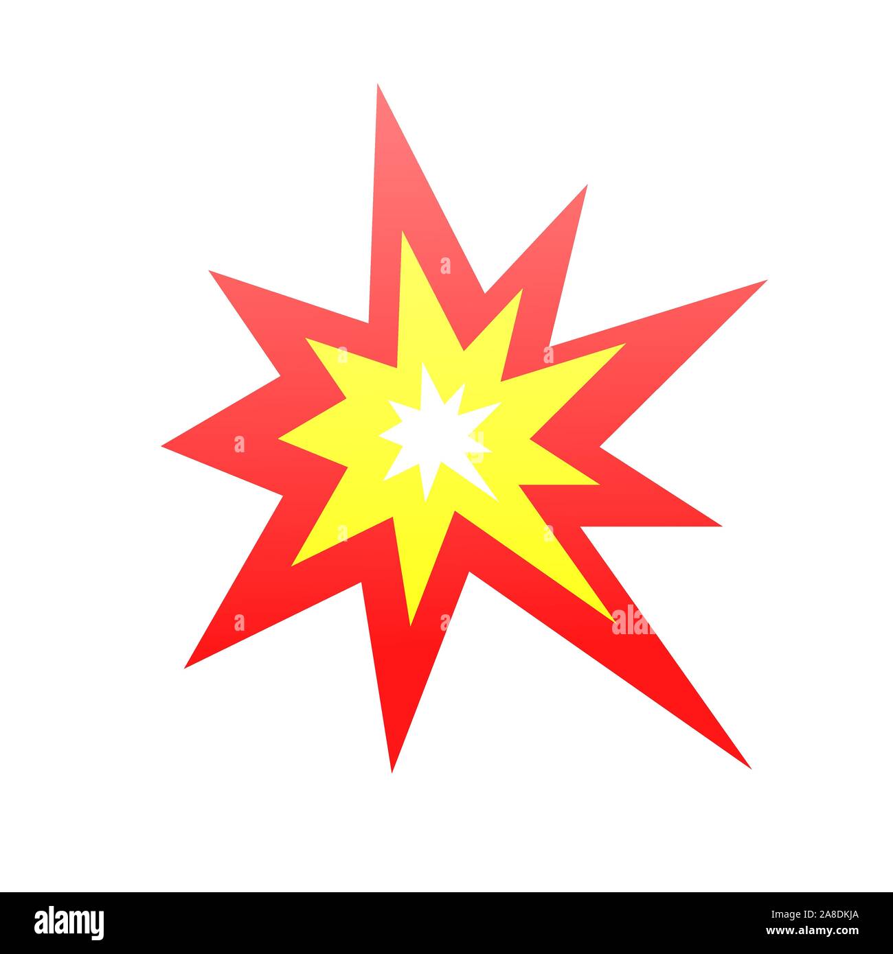 explosion icon on white isolated background Stock Vector Image & Art ...