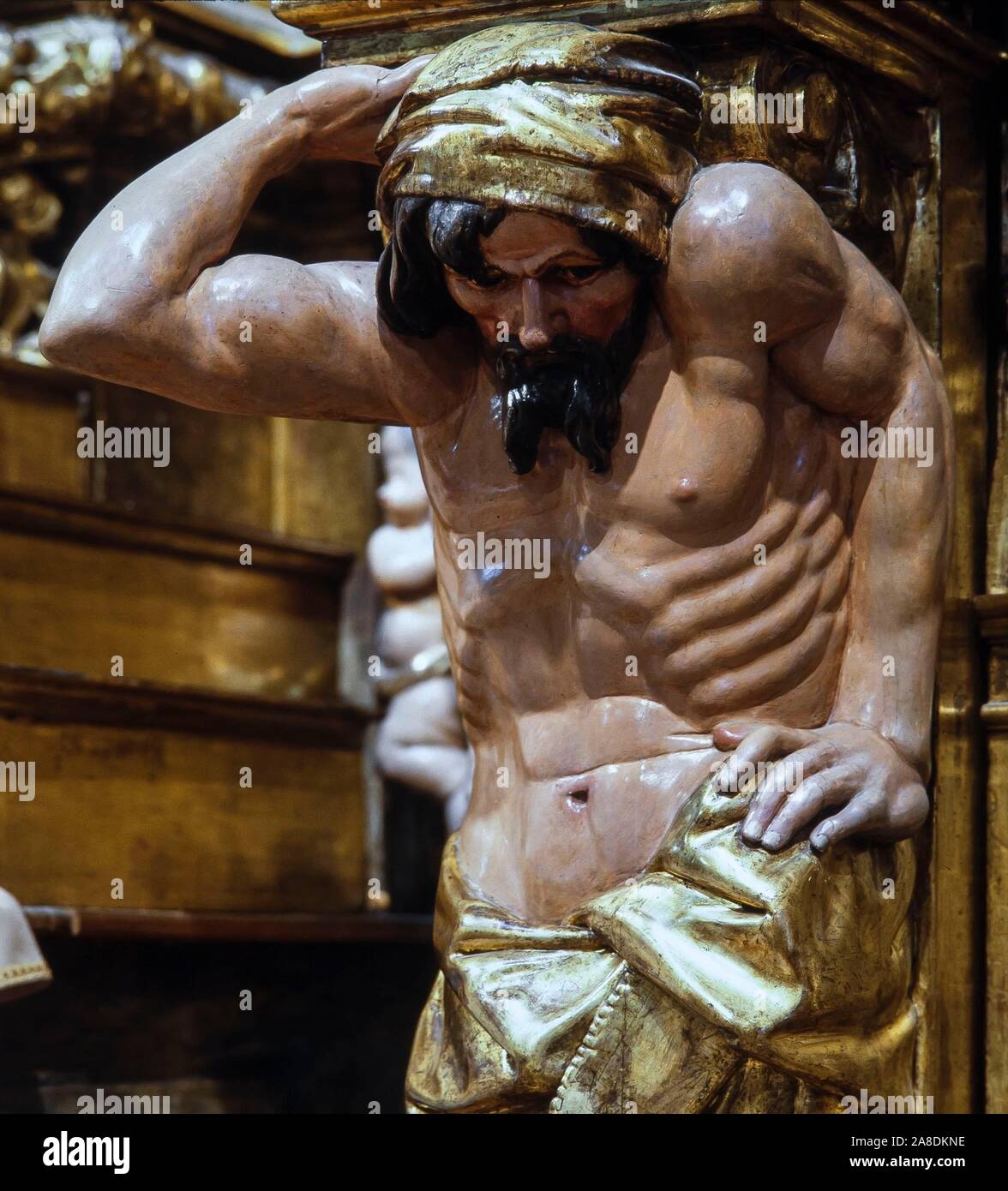 Detail, Altarpiece of Roser, Basilica of Santa Maria of Mataró, 17th ...