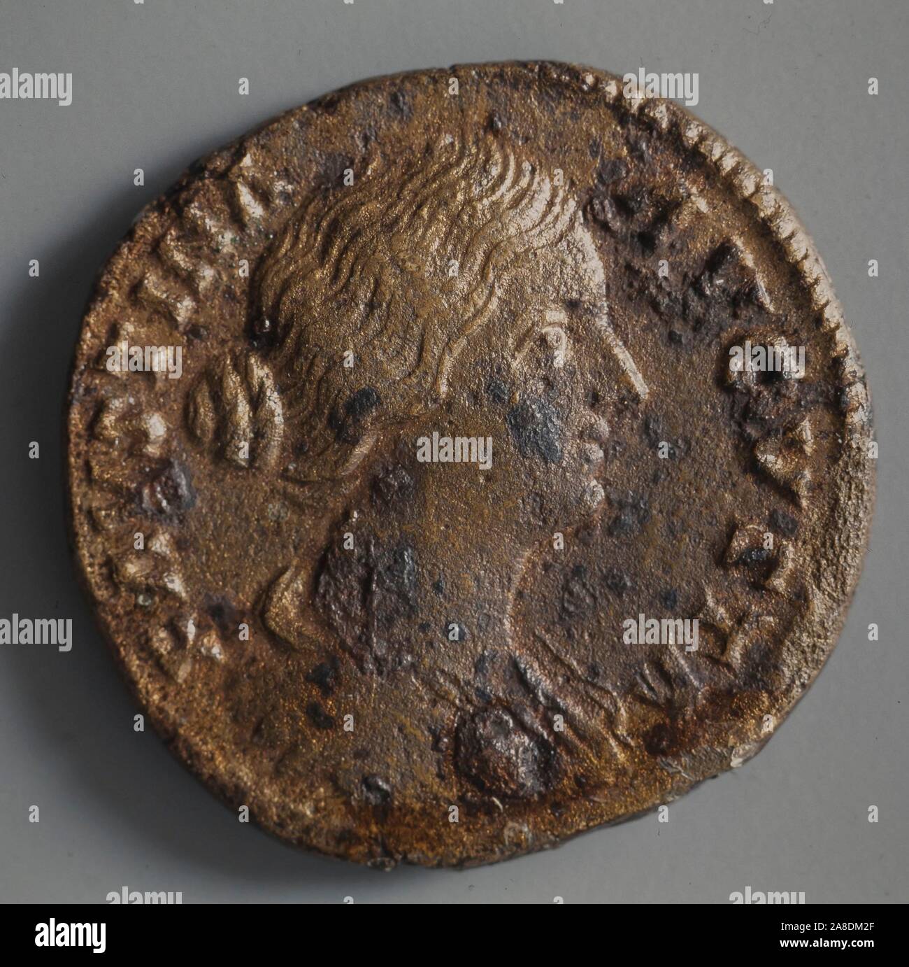 Roman coin with the effigy of Faustina II, 4th century, from the Roman ...