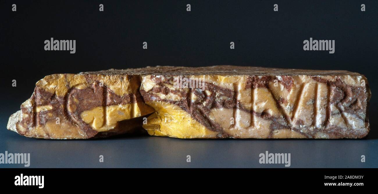 Roman Epigraphy, 2nd century, from the archeological site of Can ...