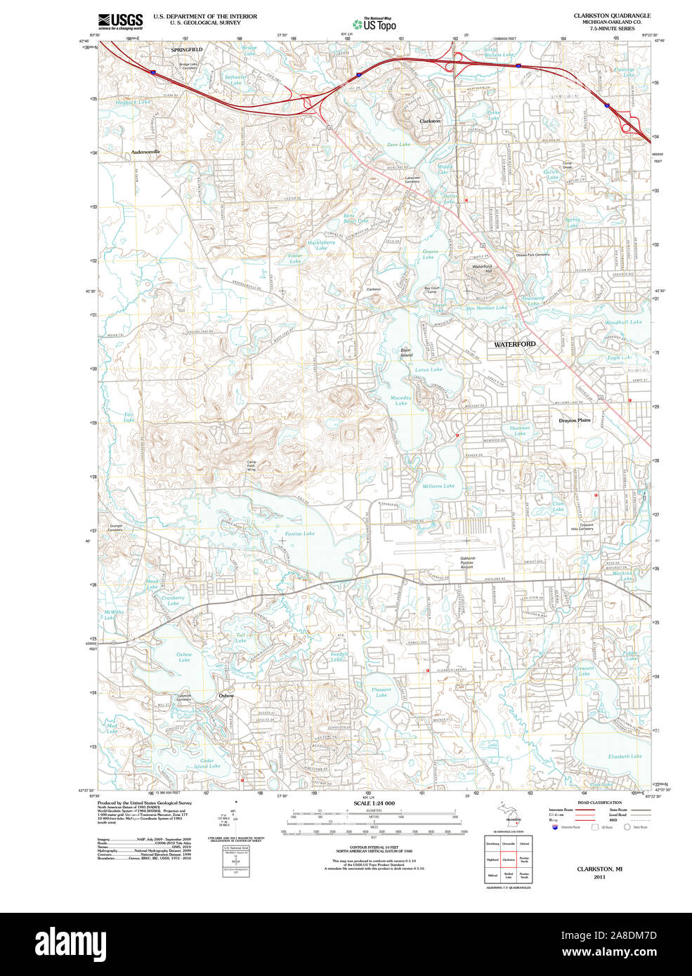 Map of clarkston hi-res stock photography and images - Alamy