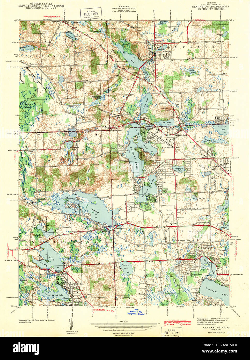 Clarkston map hi-res stock photography and images - Alamy