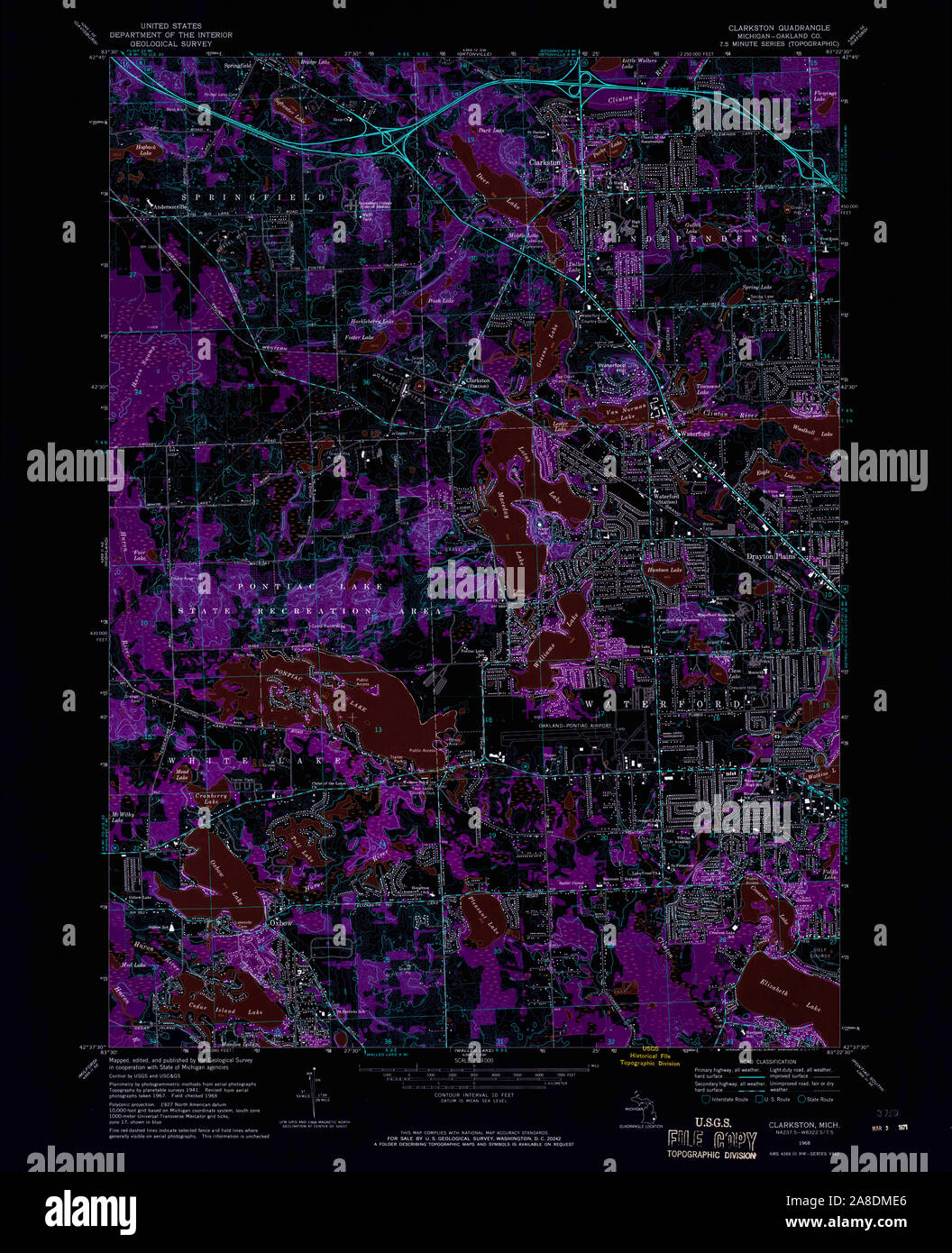 Clarkston map hi-res stock photography and images - Alamy