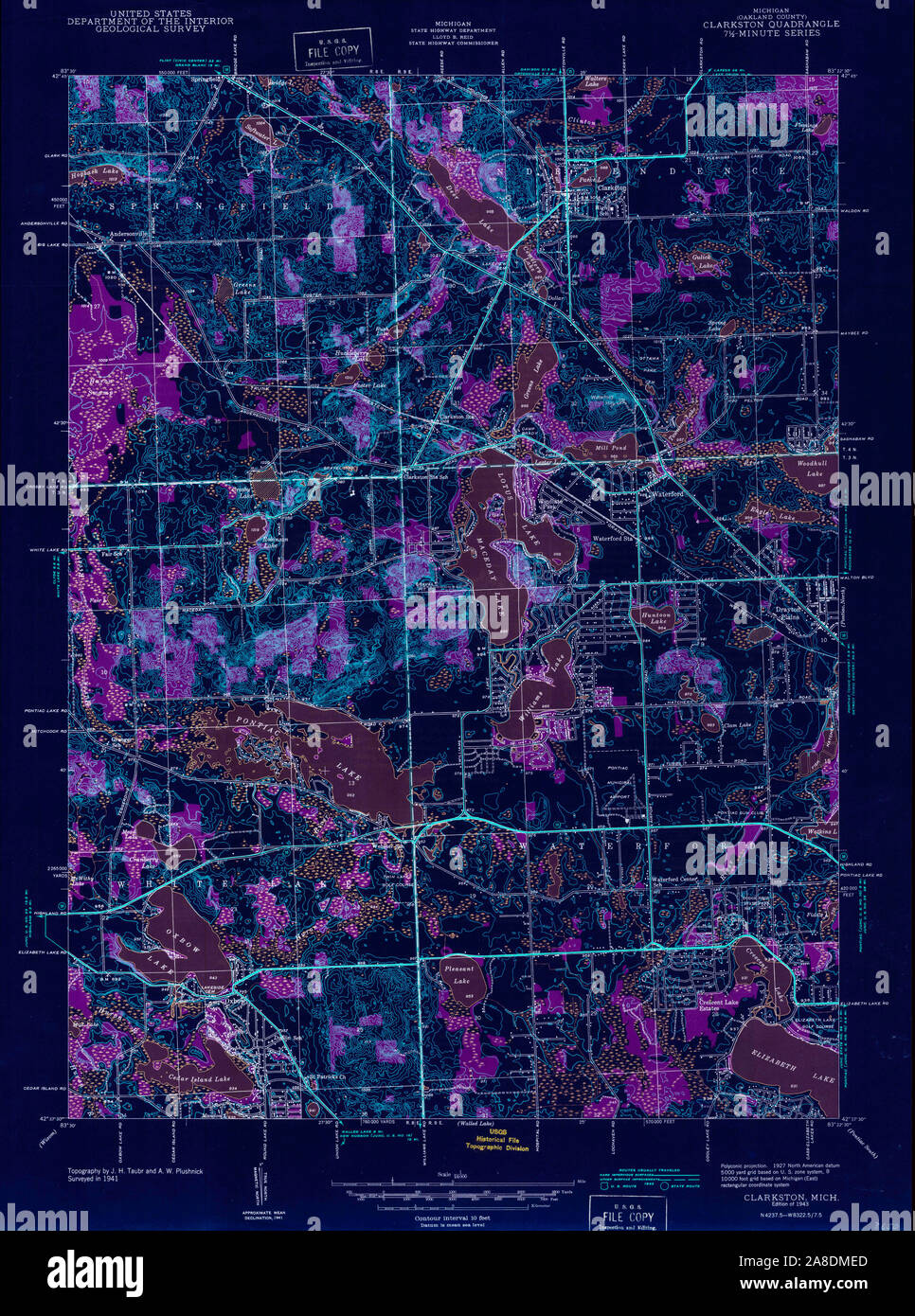 Clarkston map hi-res stock photography and images - Alamy