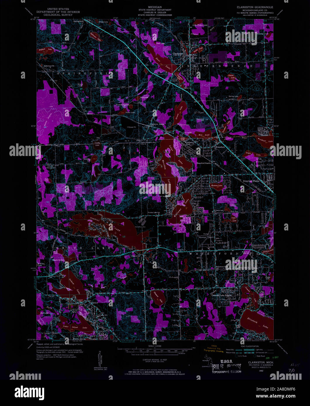 Clarkston map hi-res stock photography and images - Alamy