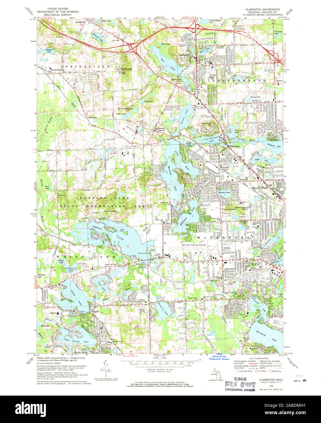 Clarkston map hi-res stock photography and images - Alamy