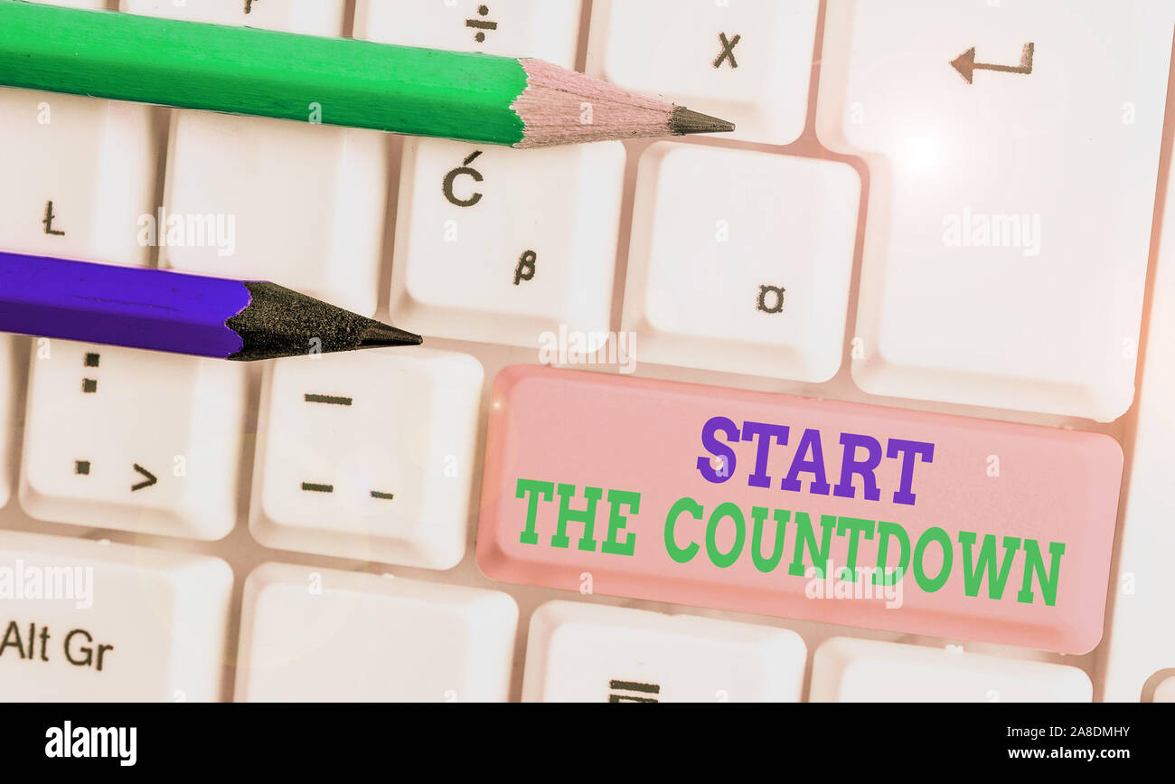 Conceptual hand writing showing Start The Countdown. Concept meaning ...