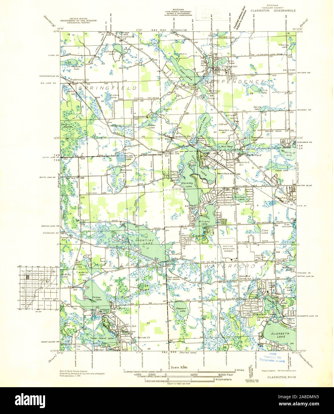 Clarkston map hi-res stock photography and images - Alamy