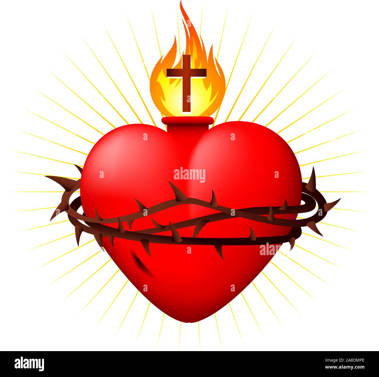 Sacred heart jesus vector Stock Vector Images - Alamy