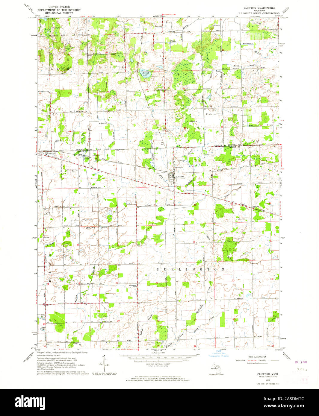 Map of clifford hi-res stock photography and images - Alamy