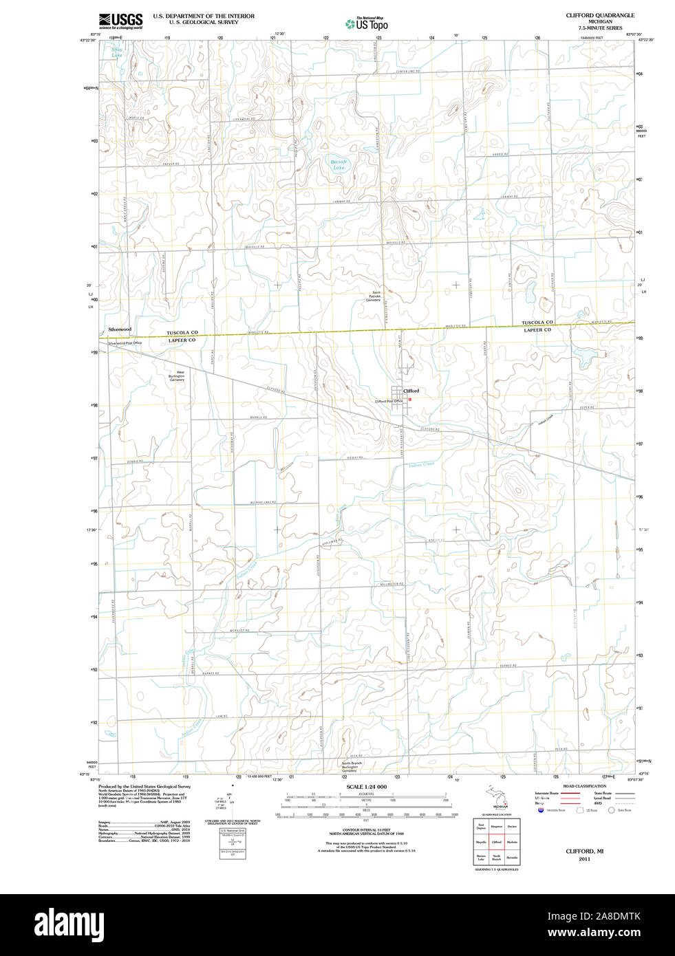 Map of clifford hi-res stock photography and images - Alamy