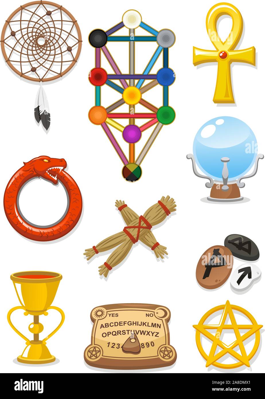 Magical elements cartoon icons Stock Vector Image & Art - Alamy