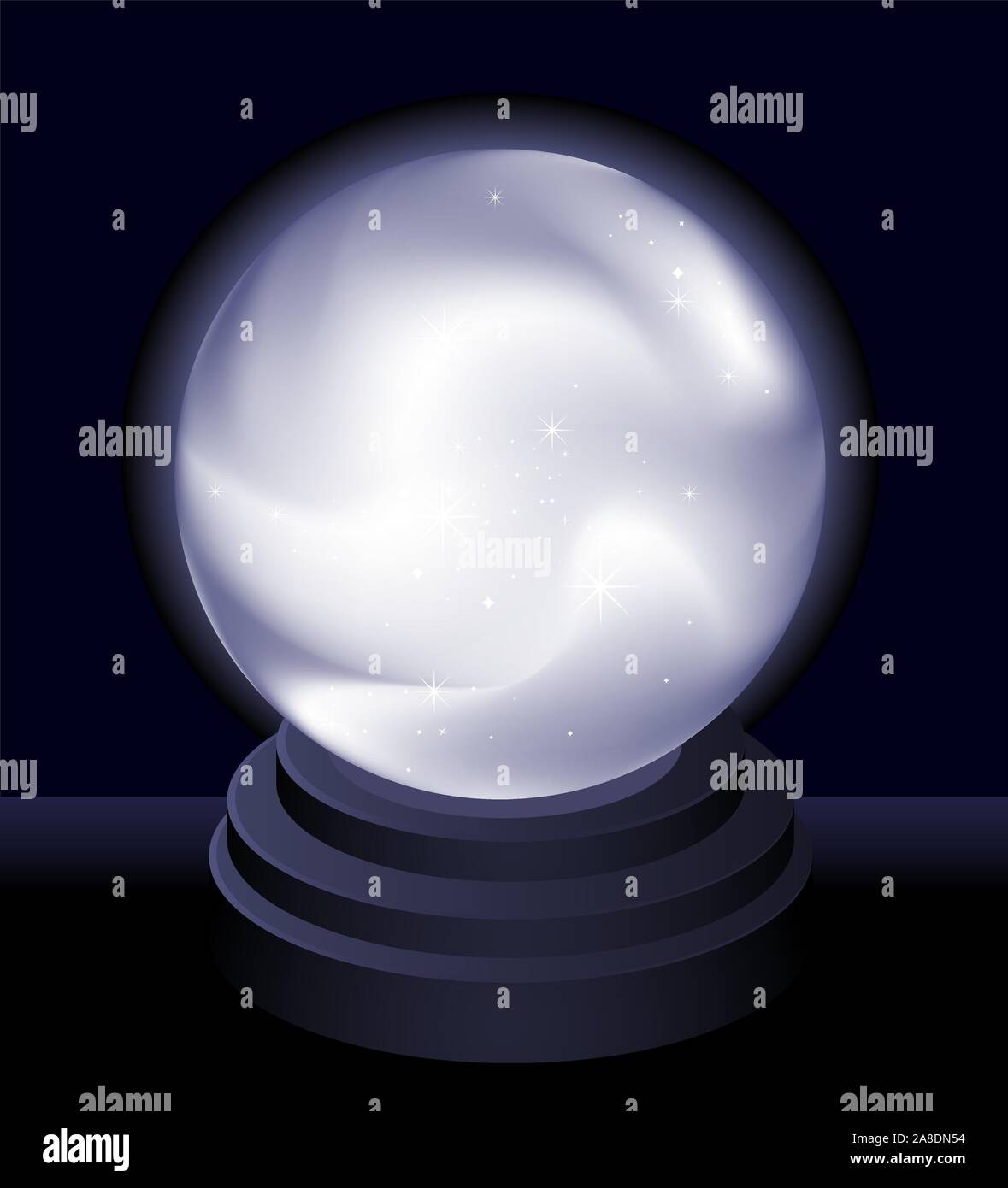 Magic Crystal Ball Fortune teller vector illustration Stock Vector ...
