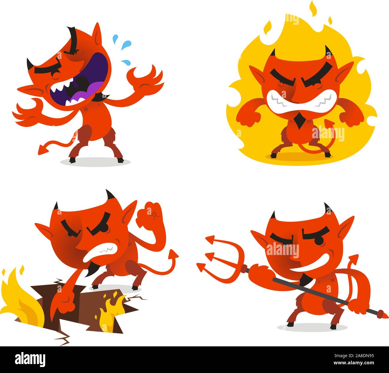 Cartoon devil fork hi-res stock photography and images - Alamy