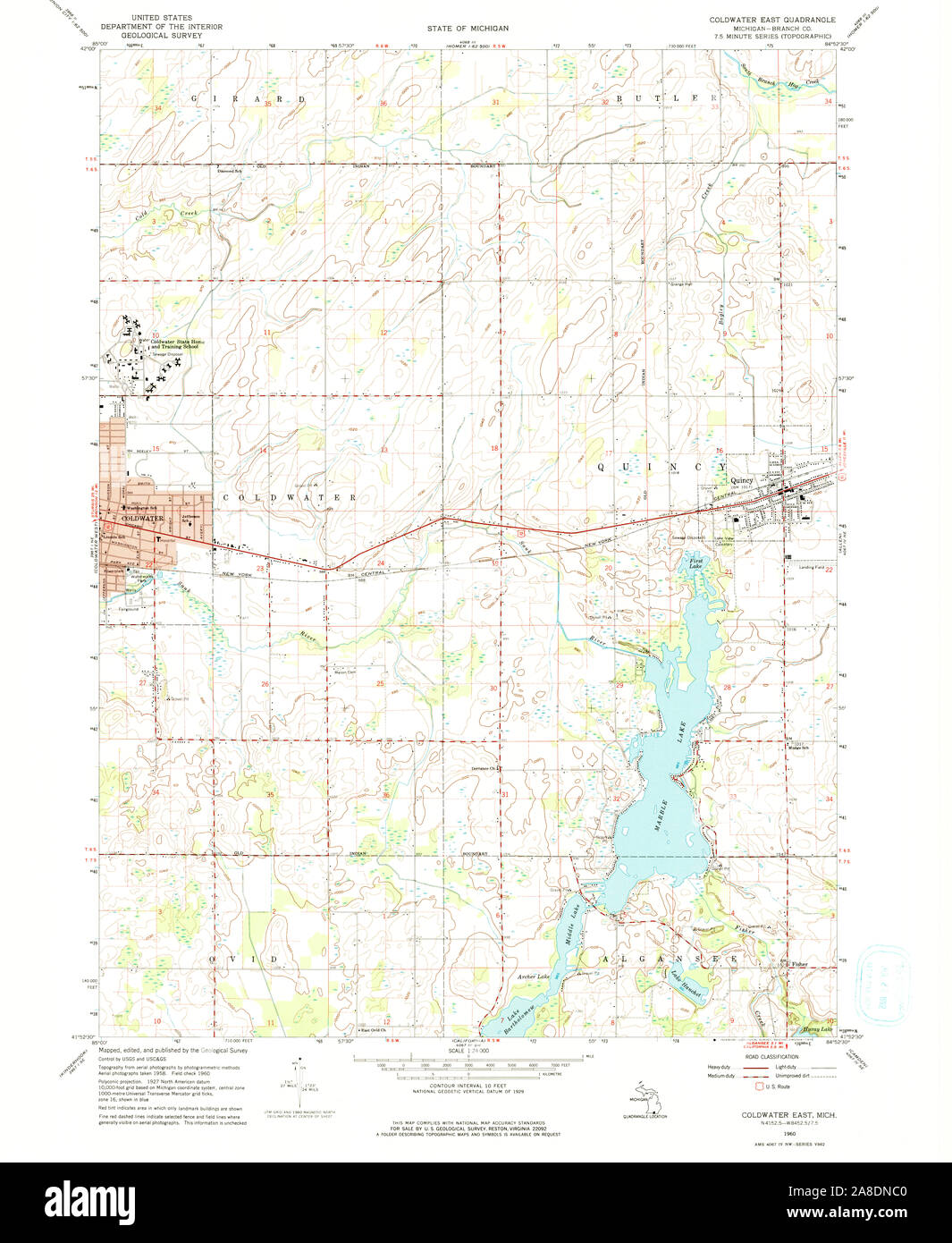 Map of coldwater hi-res stock photography and images - Alamy