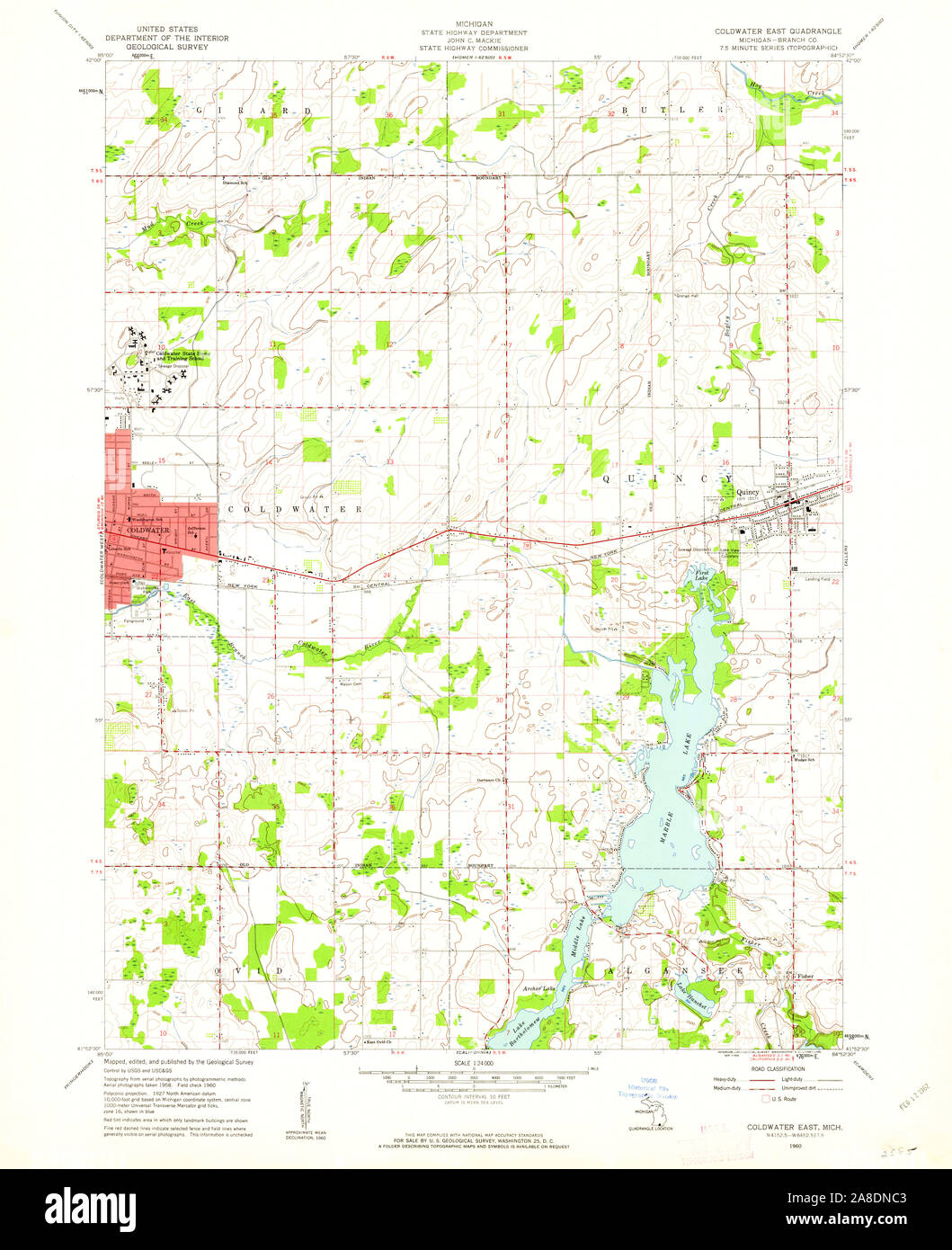 Coldwater michigan map hi-res stock photography and images - Alamy