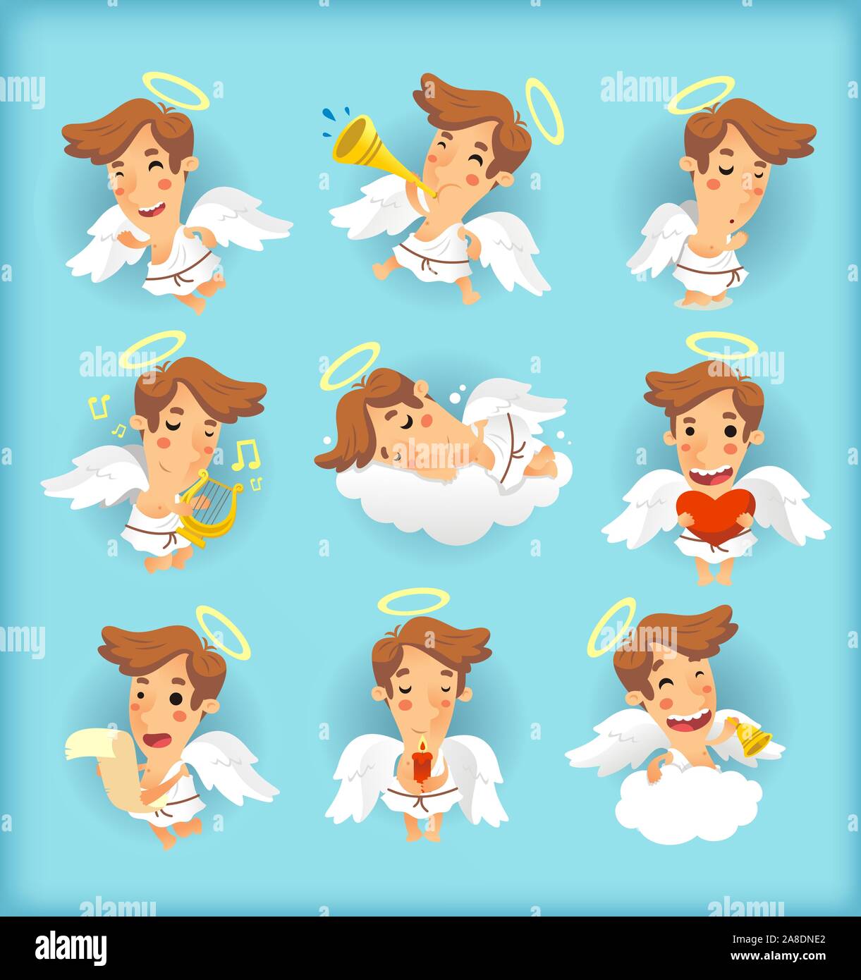 Little angel cartoon illustrations Stock Vector Image & Art - Alamy