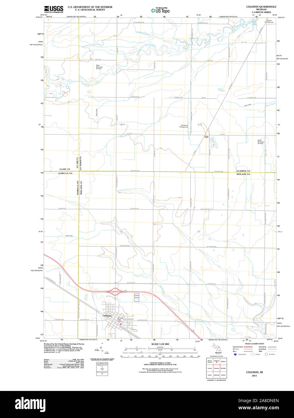 Coleman map hi-res stock photography and images - Alamy