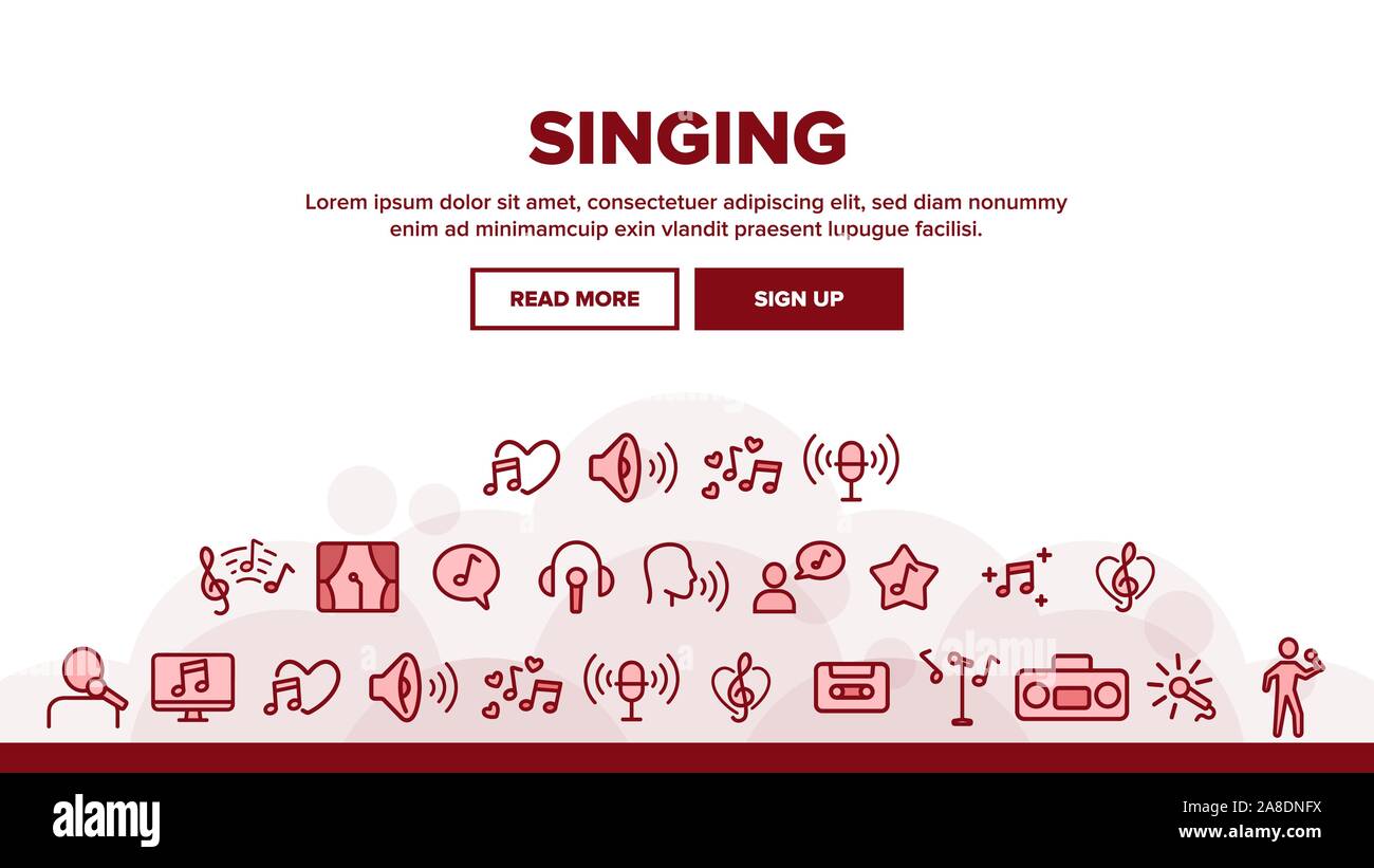 Collection Different Singing Icons Set Vector Stock Vector Image & Art ...