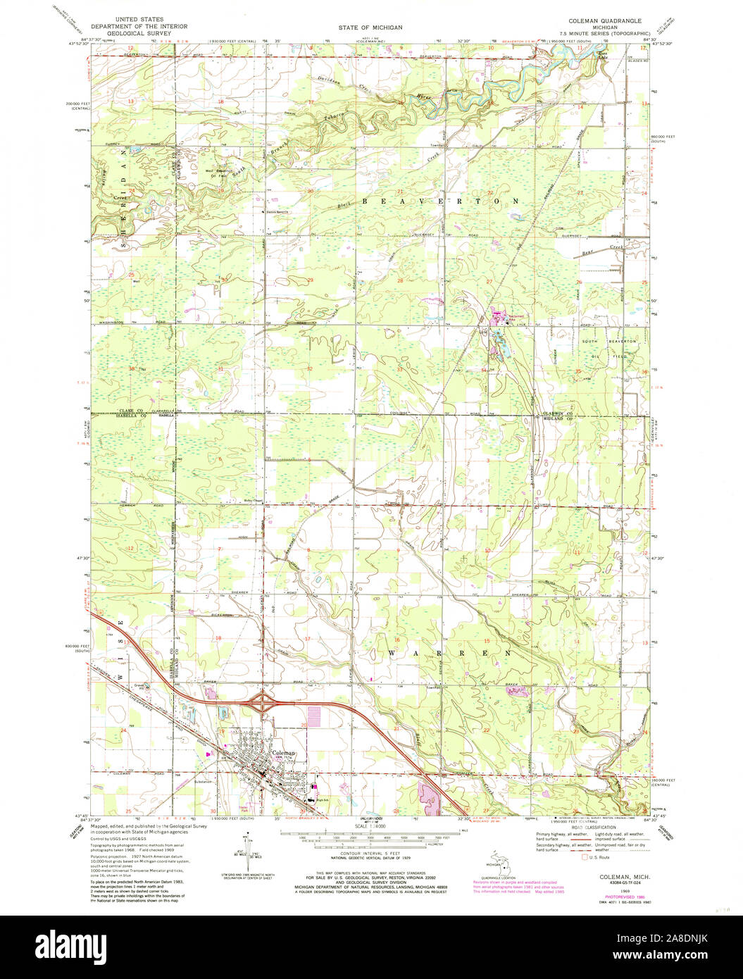 Coleman map hi-res stock photography and images - Alamy