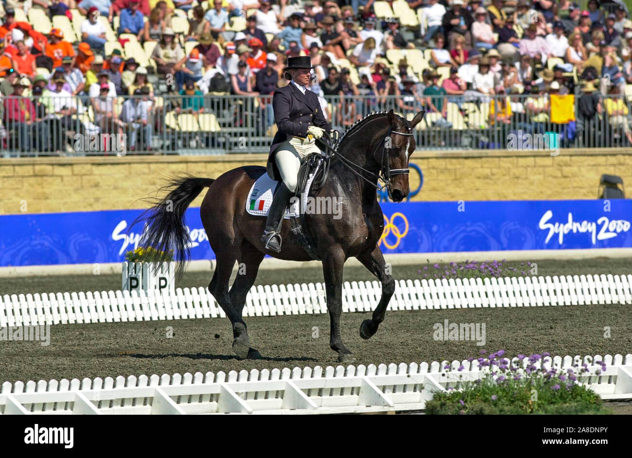 Olympic Games, Sydney 2000, Anne van Olst riding Dempsey Stock Photo ...