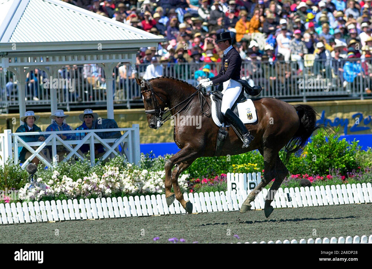 Olympic Games Sydney 2000, Ulla Salzgeber (GER) riding Rusty to ...