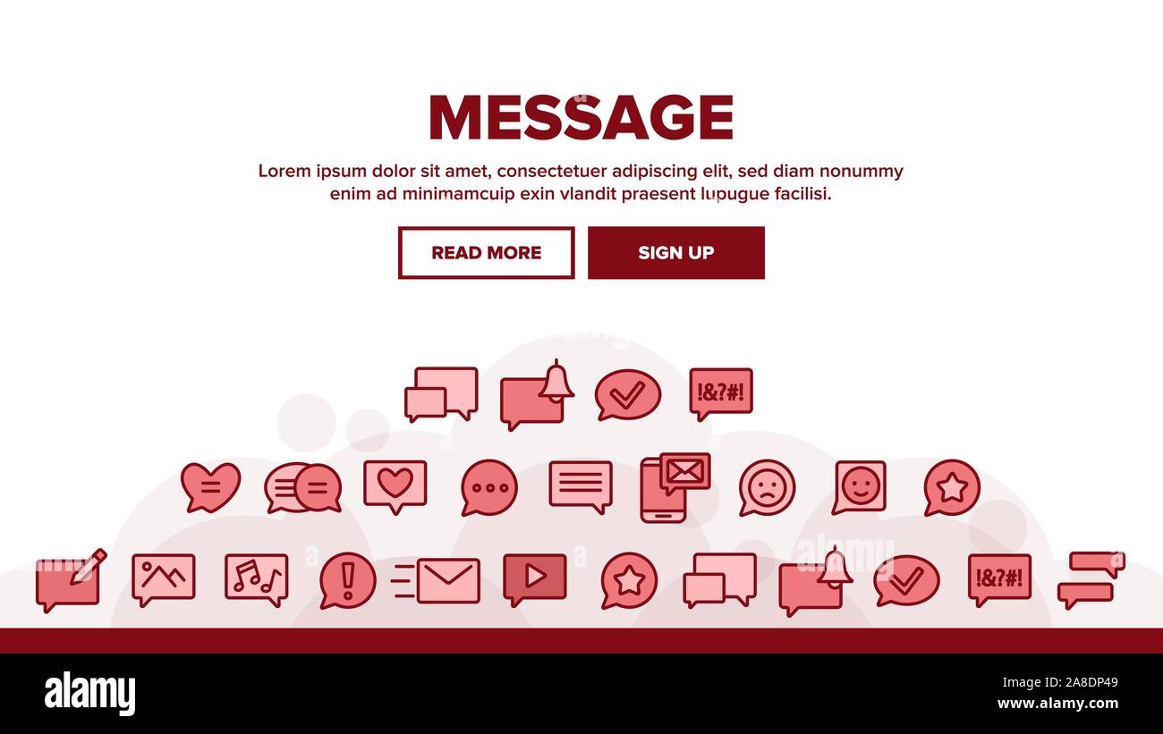 Collection Different SMS Message Icons Set Vector Stock Vector Image & Art - Alamy