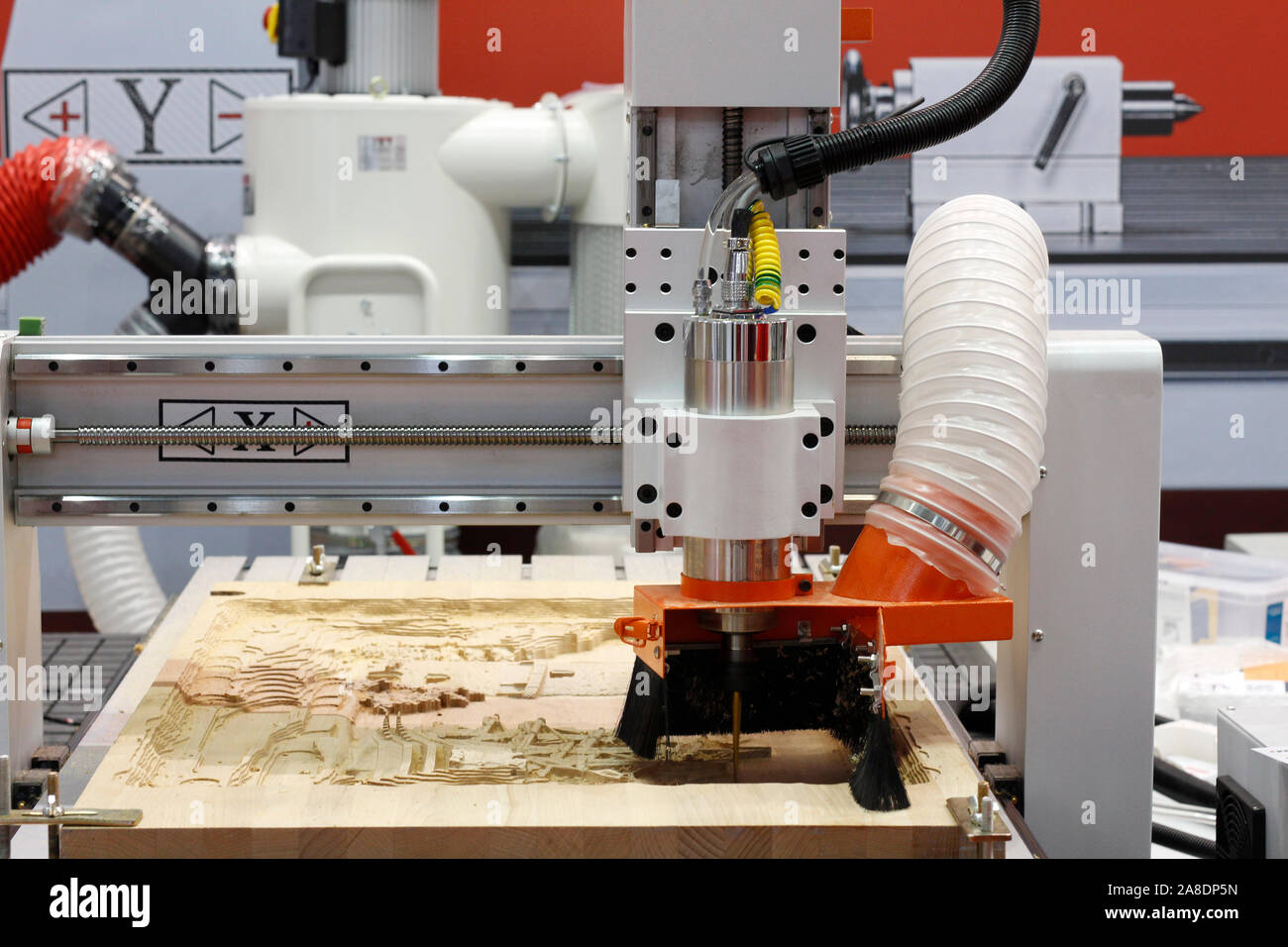 CNC milling machine. Milling and engraving installation. CNC ...