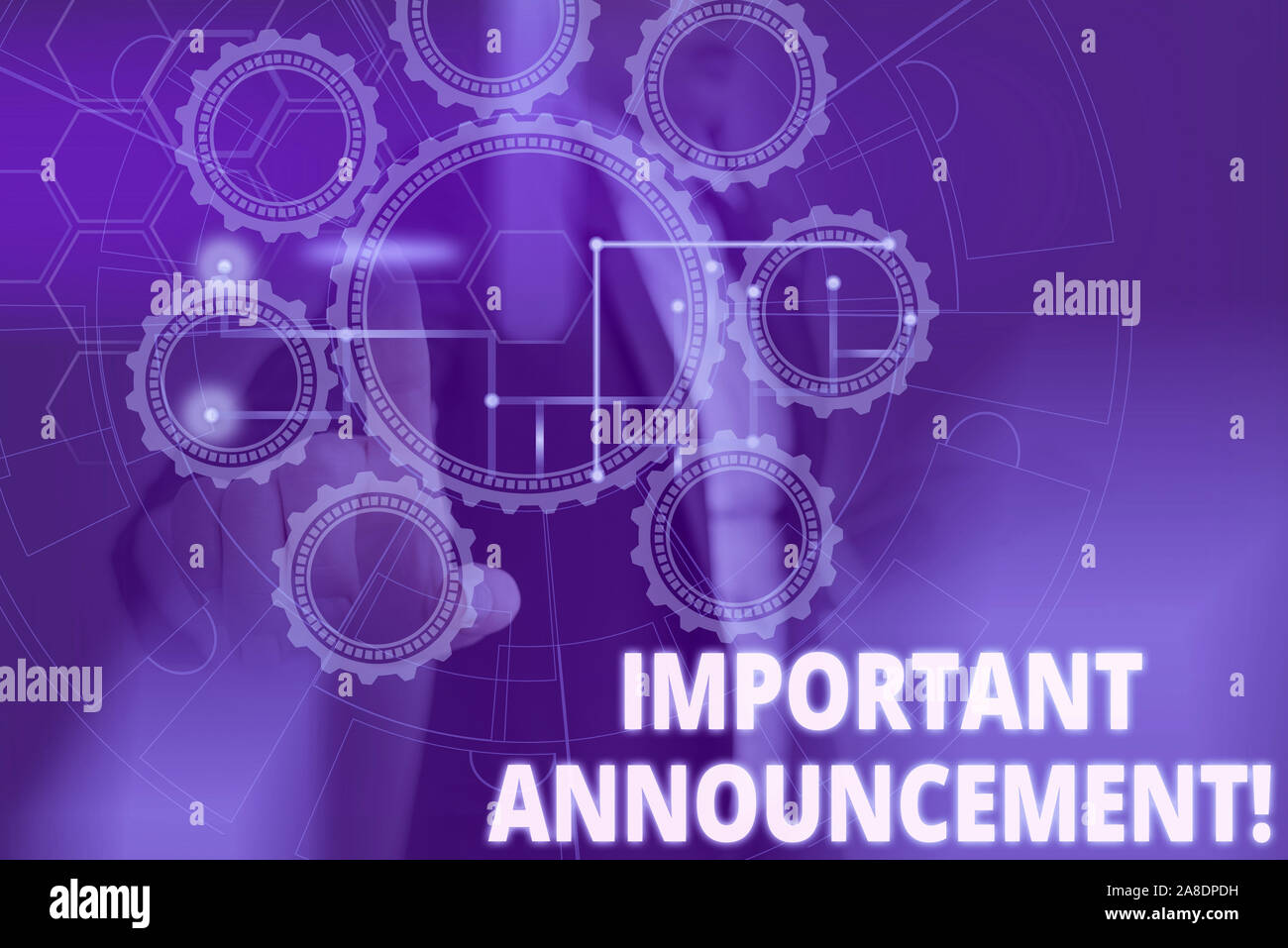 Text sign showing Important Announcement. Business photo text spoken ...