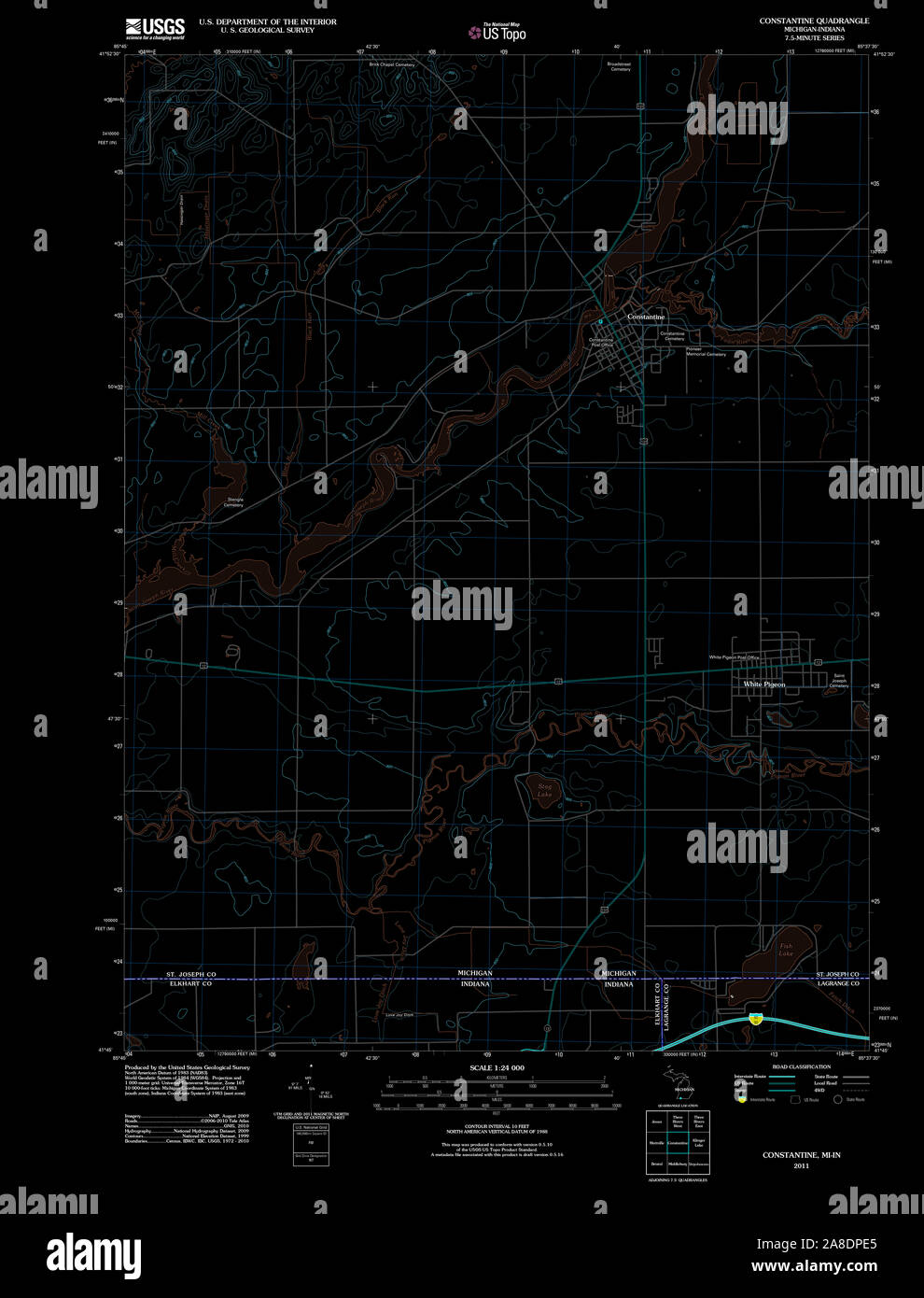 Constantine michigan map hi-res stock photography and images - Alamy
