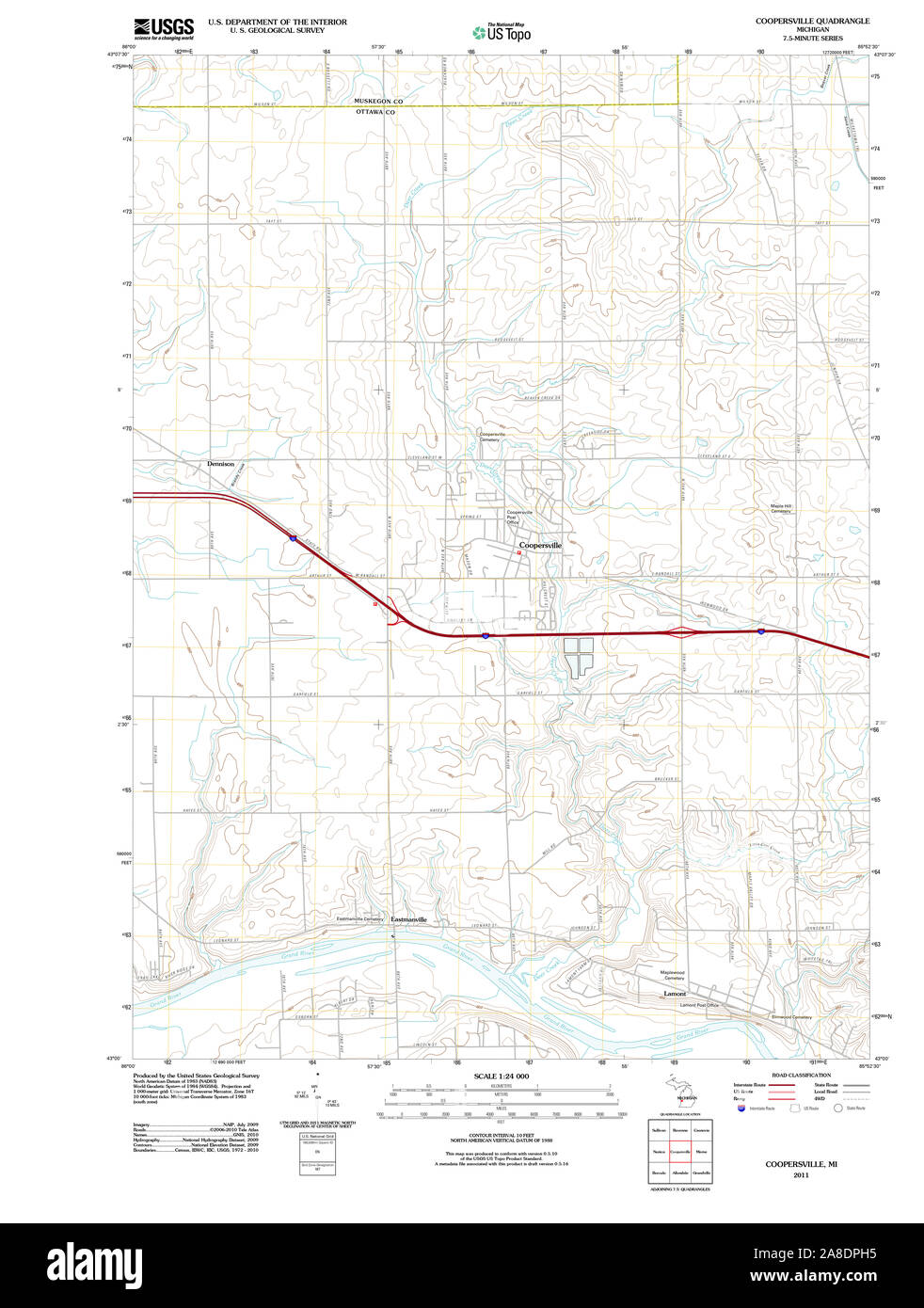 Coopersville map hi-res stock photography and images - Alamy