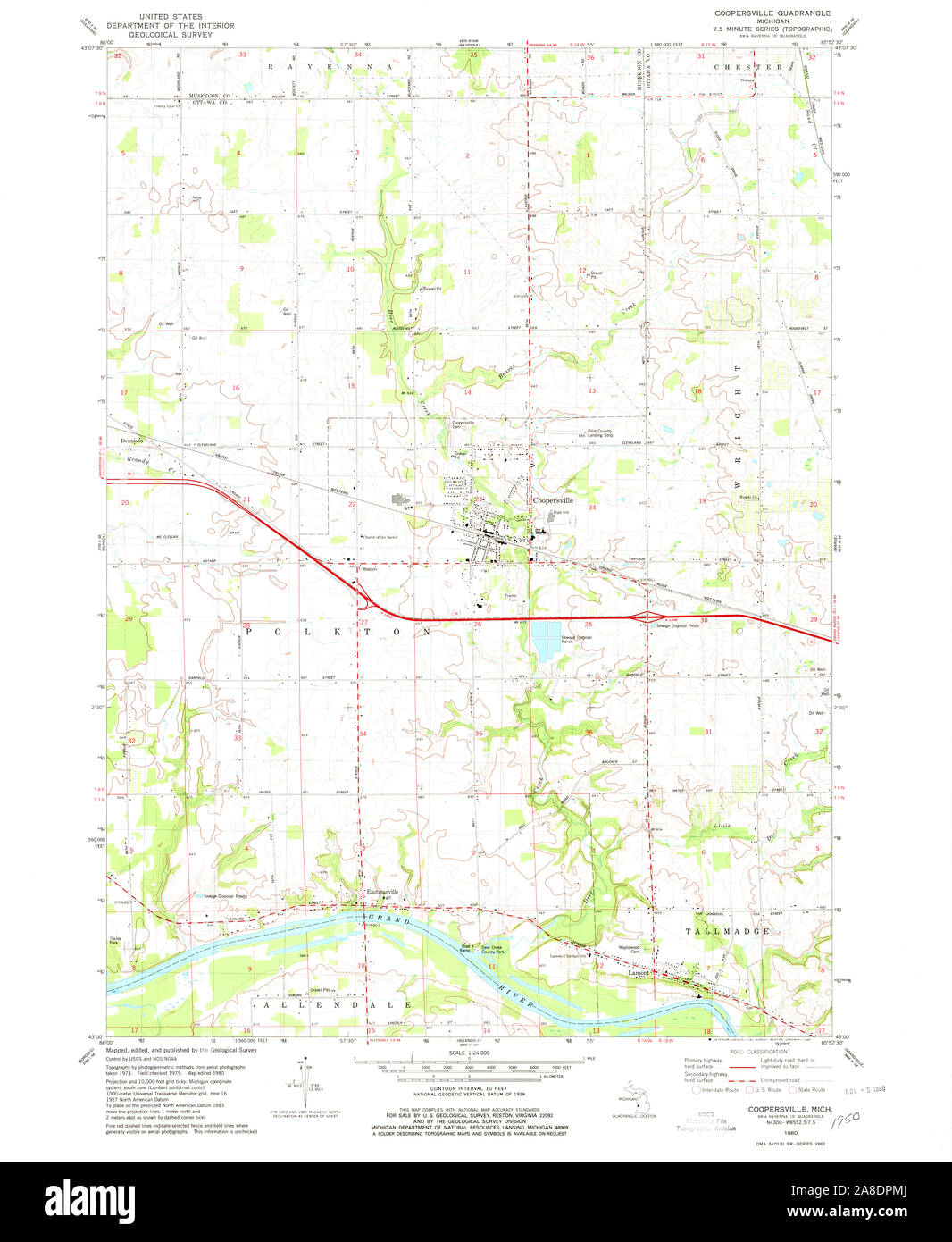Coopersville map hi-res stock photography and images - Alamy