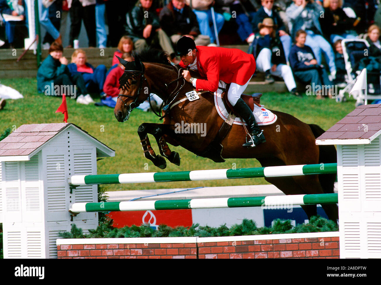 CSIO Masters, Spruce Meadows, September 1996, Ian Millar (CAN) riding ...