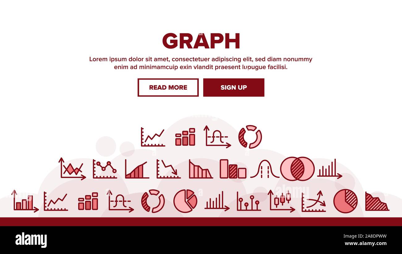 Collection Different Graph Sign Icons Set Vector Stock Vector Image ...