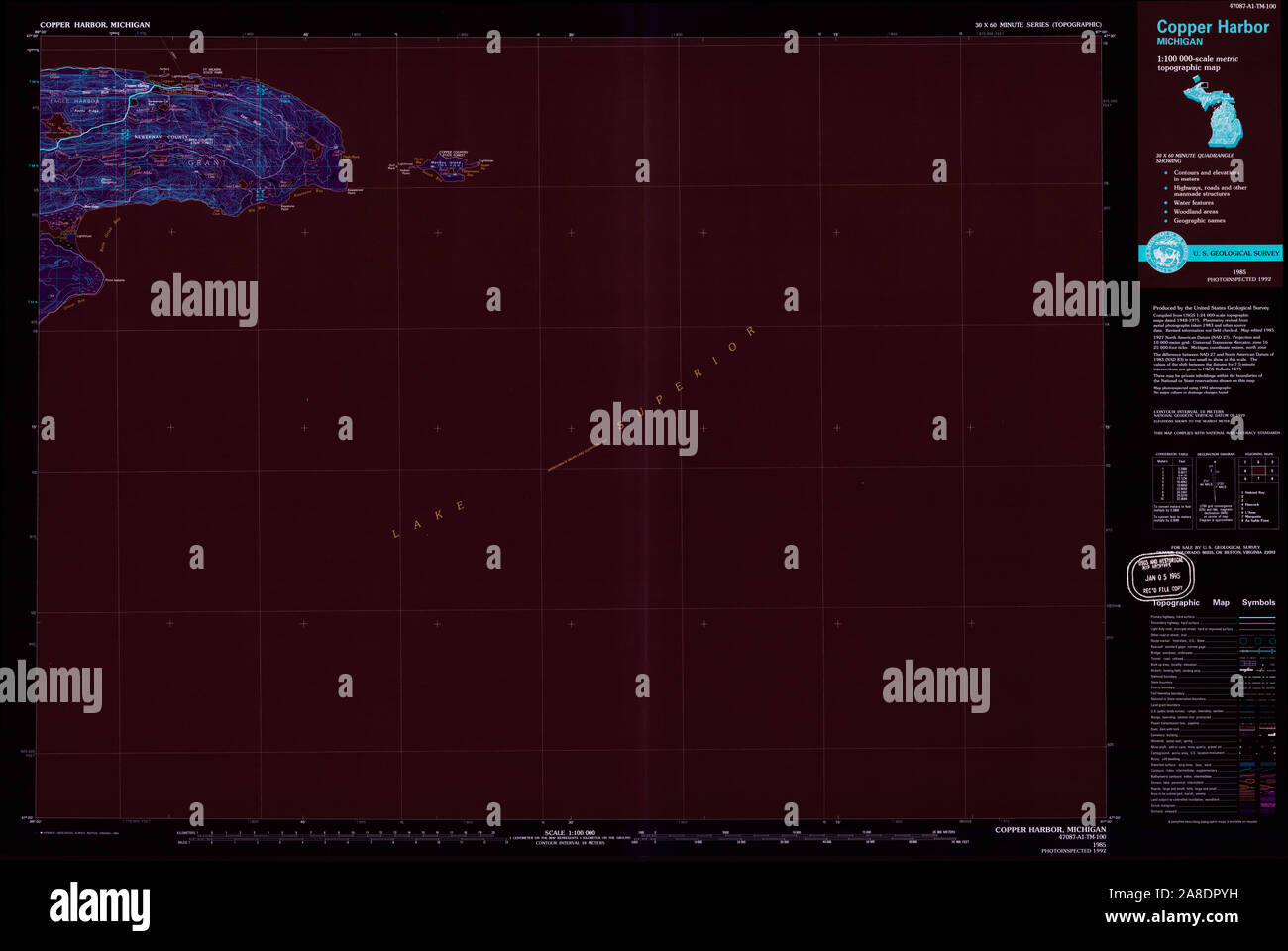 Geological survey map copper hi-res stock photography and images - Alamy
