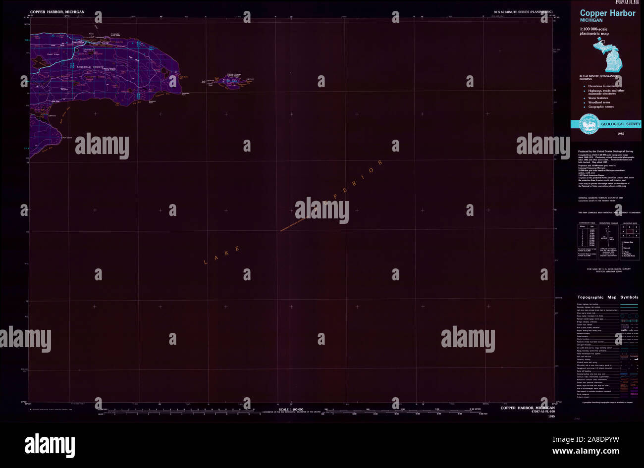 Geological survey map copper hi-res stock photography and images - Alamy