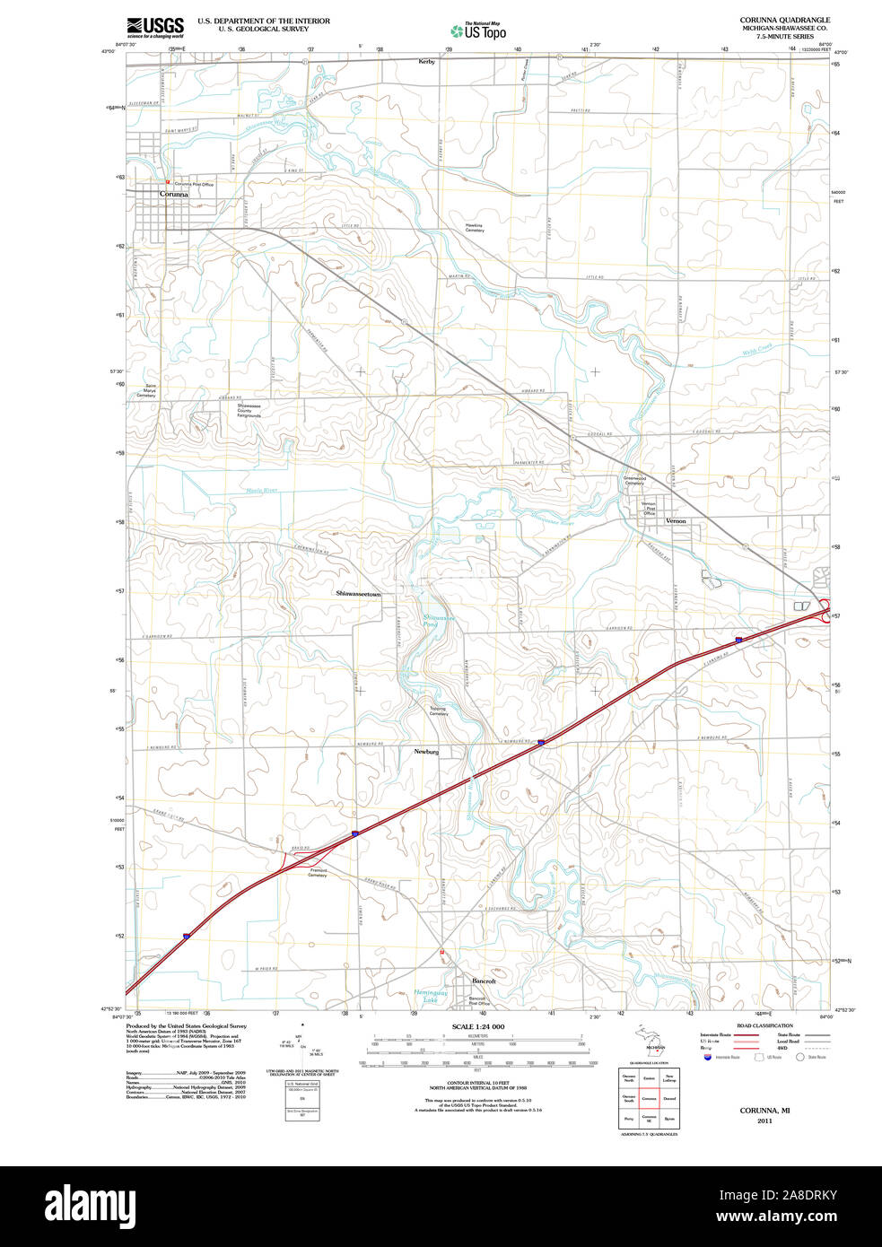 Map of corunna hi-res stock photography and images - Alamy