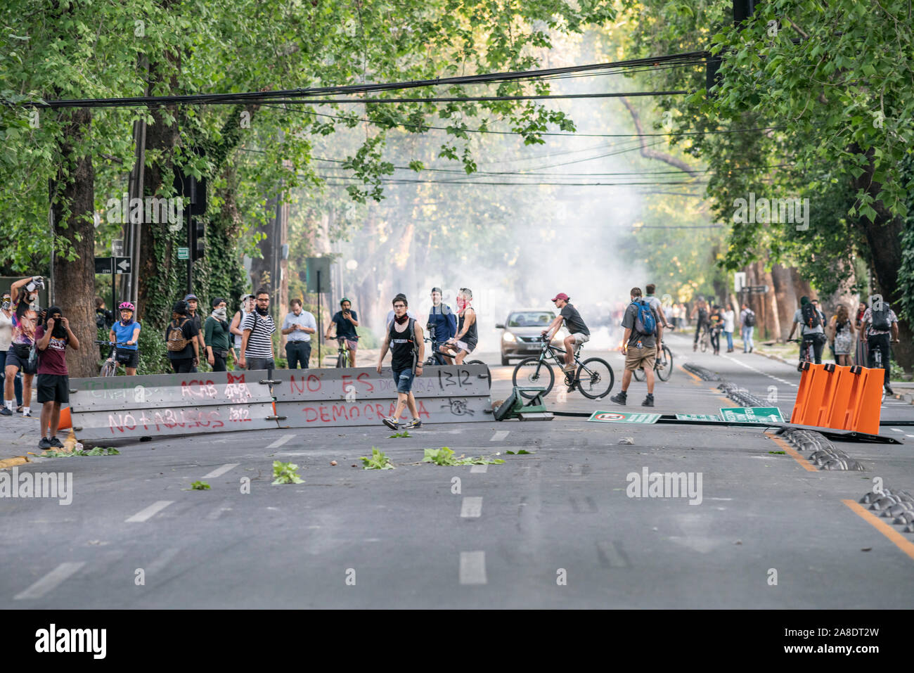 "Santiago de Chile Chile 6 November 2019 Clashes between police and ...