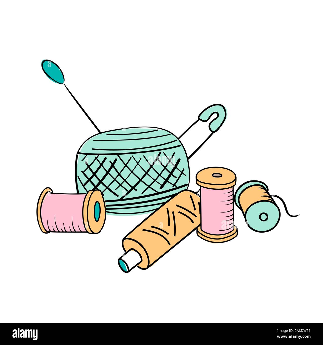 Safety pin fiber Stock Vector Images - Alamy