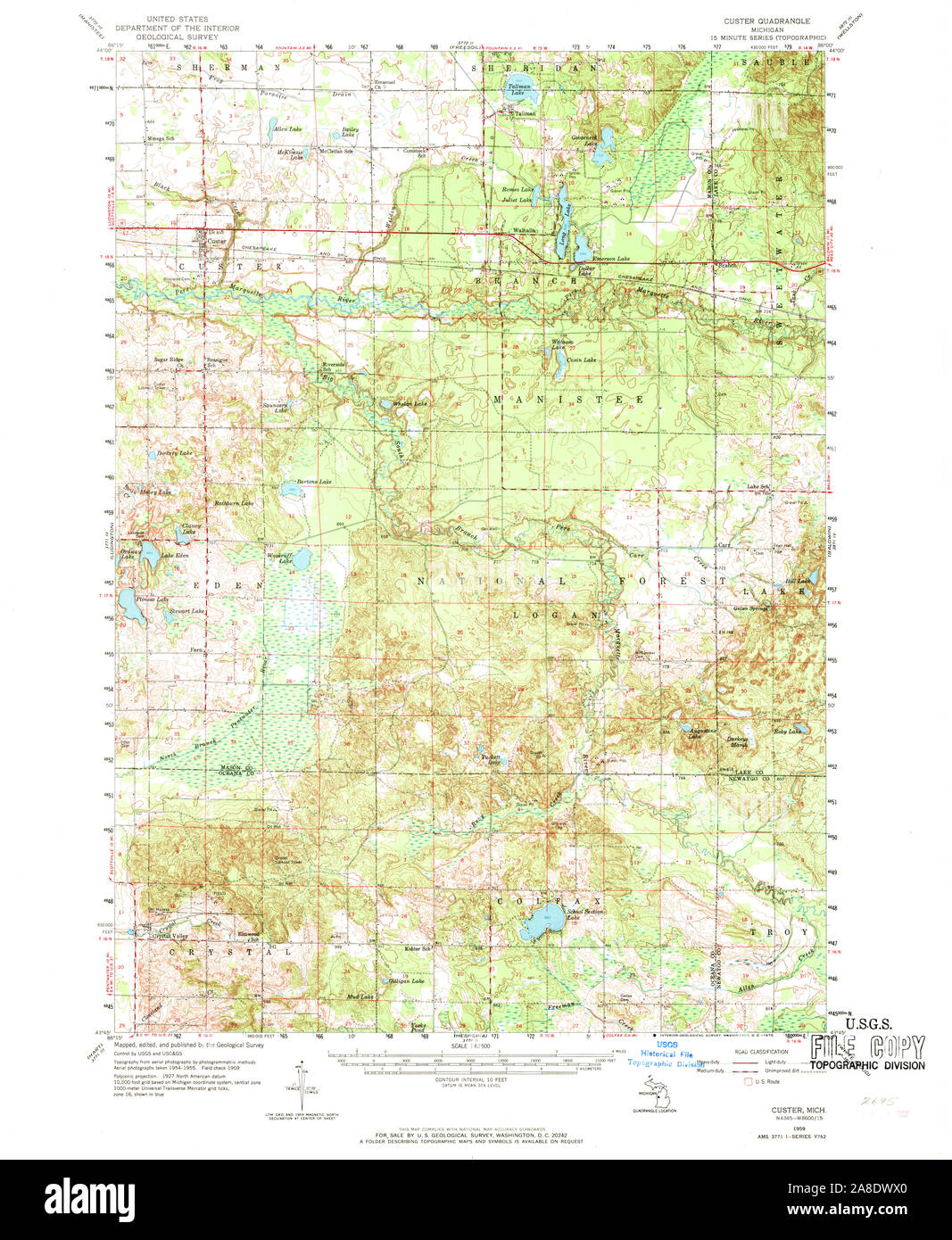Map of custer Cut Out Stock Images & Pictures - Alamy