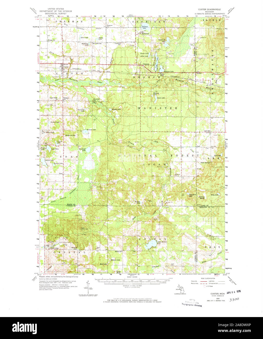 Map of custer Cut Out Stock Images & Pictures - Alamy