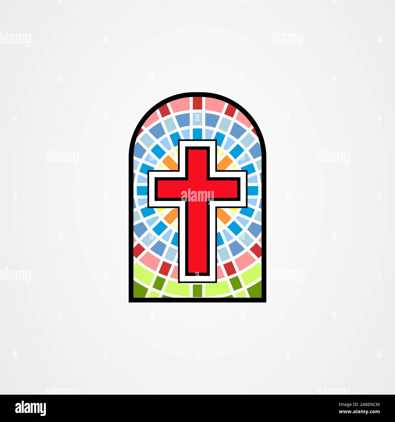 Jesus stained glass window Stock Vector Images - Alamy