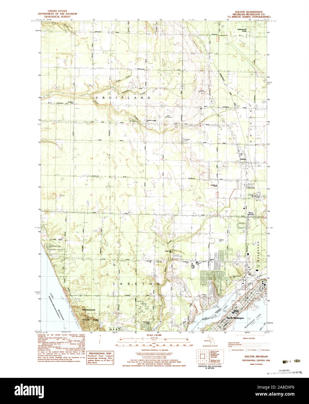 Map of dalton Cut Out Stock Images & Pictures - Alamy