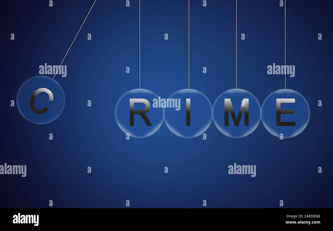 Newton's cradle swings through other letters and about to break Crime ...
